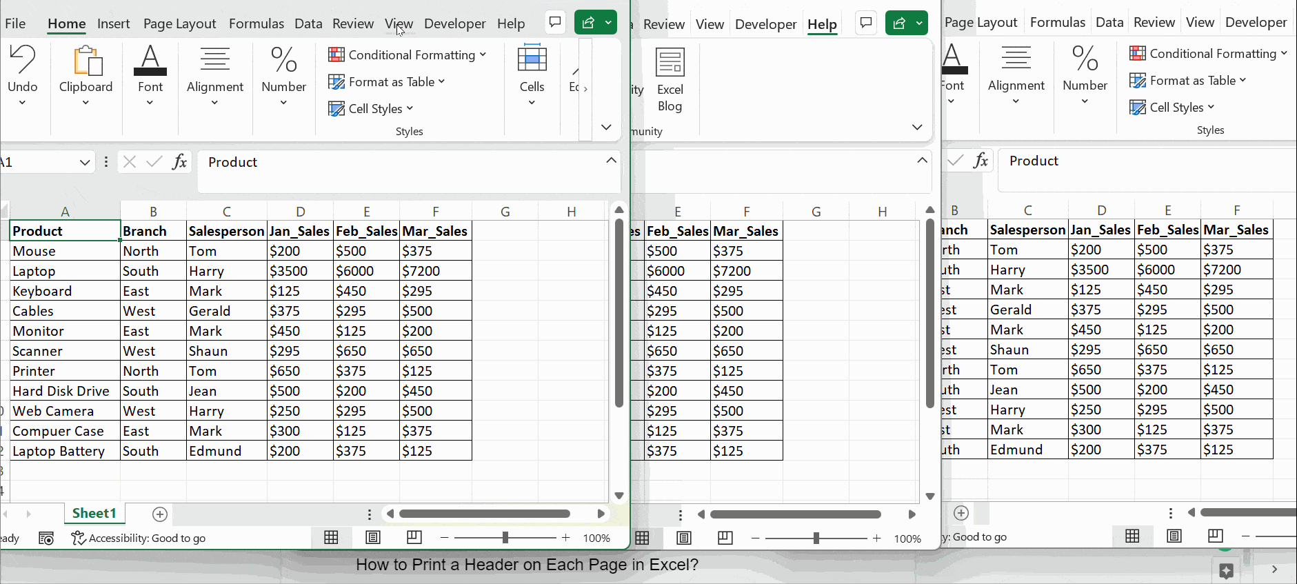 How to Freeze Panes in Excel + Improve Readability | AOLCC